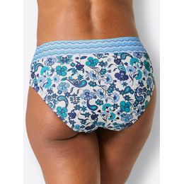 Damen Bikini-Hosejeansblau, topas, bedruckt, Gr. 40, Elasthan, Polyamid, Badehosen