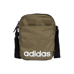 adidas Performance Sporttasche 'LINEAR' Herren Gr&ouml;&szlig;e NS oliv / wei&szlig;