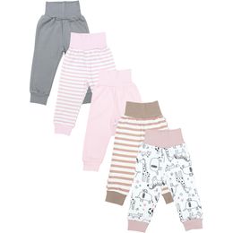 TUPTAM M&auml;dchen Pumphose "Pumphose Baby Lange Pumphose 5er Pack", grau, Gr. 92, Obermaterial: 100% Baumwolle CO., Hosen