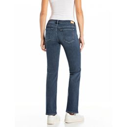 Replay Damen Bootcut-Jeans "NEW LUZ", blau, Gr. 27, Denim/Jeans, Obermaterial: 83% Baumwolle, 10% Modal, 4% Elastomultiester, 3% Elasthan, Jeans, mit