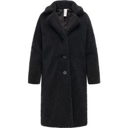 Ragwear Damen Fellimitatmantel "Tedyco YOUMODO", schwarz, Gr. XXXL, Pl&uuml;sch, Obermaterial: 100% Polyester. Innenfutter: 100% Polyester, M&auml;ntel,