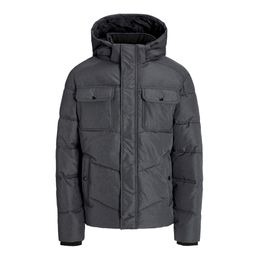 Jack & Jones JACK & JONES Winter Jacket male size S Dark grey / White