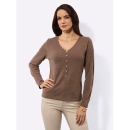 CR&Eacute;ATION L creation L Woll-Mix-Pullover in braun | Gr.: 36