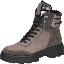 Waldl&auml;ufer WALDL&Auml;UFER Damen Schn&uuml;rboots "H-SAIGA", Gr. 8, braun, Nappaleder, Nubukleder, Veloursleder, Schuhe, Schn&uuml;rstiefelette, Plateauboots in Komfortweite H