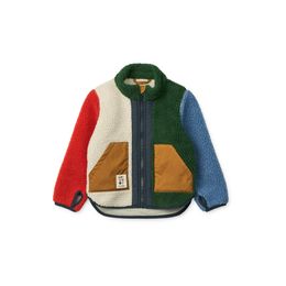 Liewood Fleecejacke 'Noam Pile' Jungen Gr&ouml;&szlig;e 86 creme / hellblau / gr&uuml;n / rot
