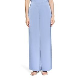 Betty Barclay Damen Marlene-Hose "Damen mit elastischem Bund", blau, Gr. 40, Satin, Obermaterial: 100% Polyester, Hosen
