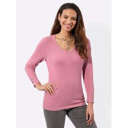 WITT WEIDEN V-Ausschnitt-Pullover in altrosa | Gr.: 36