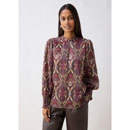 bonprix Tunikabluse aus reinem Ramie, lila, Gr.52, auff&auml;llige Tunikabluse aus sch&ouml;ner Ramie-Qualit&auml;t