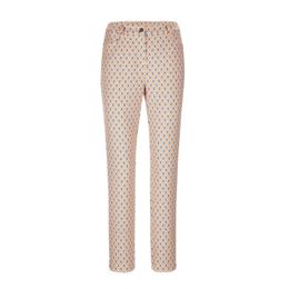 GOLDNER Damen 2-in-1-Hose "Elegante Hose LOUISA mit Muster", bunt, Gr. 42, Obermaterial: 95% Polyester PES. 5% Elasthan EL., Hosen, besonders