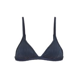 Damen Triangel-Bikini-Top "Antio", blau, Gr. 42, Copenhagen Studios, Strukturmuster, Recycling-Polyamid, Bikini-Oberteile, in moderner Strukturware