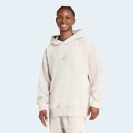 Herren Kapuzensweatshirt "ALL SZN LUXE HOODIE", grau, Gr. XL, adidas Sportswear, Obermaterial: 100% Polyester, Sweatshirts