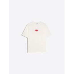 Bershka T-Shirt 'PARADISE CLUB' Herren Gr&ouml;&szlig;e XL karminrot / wei&szlig;