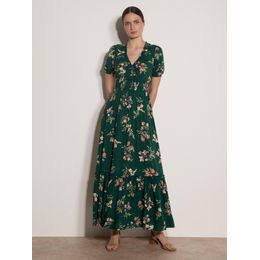 Apricot Damen Maxikleid "Maxikleid in Aquarelloptik", gr&uuml;n, Gr. 38, gebl&uuml;mt, gewebt, Obermaterial: 100% Viskose CV., Kleider, mit Smockdetails