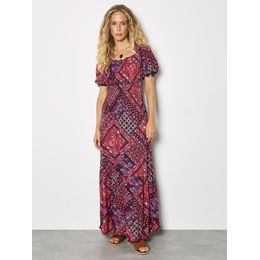 Apricot Damen Maxikleid "Maxikleid im Boho Stil", lila, Gr. 36, gemustert, gewebt, Obermaterial: 100% Viskose LENZING ECOVERO CV LenzEcov., Kleider,