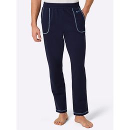 feel good Herren Jogginghose, Gr. 24, blau, 100% Baumwolle, unifarben, Hosen