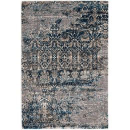 Teppich, B:65cm H:20mm L:130cm, blau, OCI DIE TEPPICHMARKE, Polyester, Polypropylen, Wohnzimmer, Teppiche, "JUWEL SILENTA", Kurzflor, Wohnzimmer,