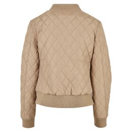Urban Classics Damen Allwetterjacke "Urban Classics Damen Ladies Diamond Quilt Nylon Jacket"unionbeige, Gr. XS, unifarben, 100% Polyester, Jacken