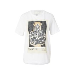 MUNTHE T-Shirt 'NYNNE' Damen Gr&ouml;&szlig;e L pastellgelb / hellgelb / anthrazit / wei&szlig;