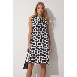 Happiness İstanbul Kleid Damen Gr&ouml;&szlig;e 38 schwarz / wei&szlig; Sommerkleid