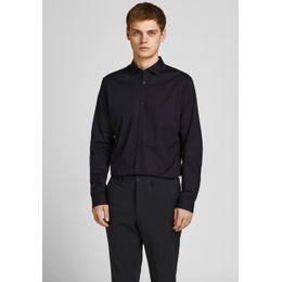 Jack & Jones JACK & JONES Herren Langarmhemd "JPRBLACARDIFF SHIRT L/S NOOS", schwarz, Gr. L, Web, Obermaterial: 100% Baumwolle, Hemden