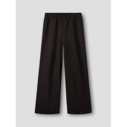 name it Kinder Schlupfhose "NKFNALINNA WIDE PANT NOOS", schwarz, Gr. 116, unifarben, Jersey, Obermaterial: 95% Polyester, 5% Elasthan, Hosen,