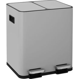OTTO HOME M&uuml;lleimer "Garrin, Soft Close, m. 2 F&auml;chern, Fassungsverm&ouml;gen 2x15 L bzw. 2x30 L", B/H/T: 42,1cm x 48,4cm x 38,1cm, grau, K&uuml;che, M&uuml;lleimer,