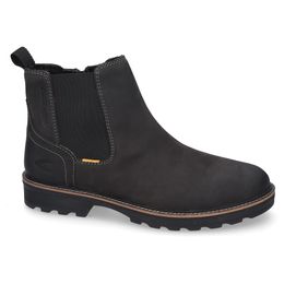 Camel Active Herren Chelseaboots, Gr. 40, schwarz, Leder, Basic, Schuhe, Boots, Stiefelette mit Wechselfu&szlig;bett