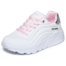 Skechers M&auml;dchen Slip-On Sneaker "UNO LITE", Gr. 30, rosa, Lederimitat, Schuhe, Schn&uuml;rschuh, Halbschuh, Keilabsatz, Gr&ouml;ssenschablone zum Download