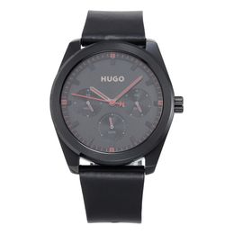 Hugo Analog Watch 'Bright Sport' male size One size Grey / Dark red / Black