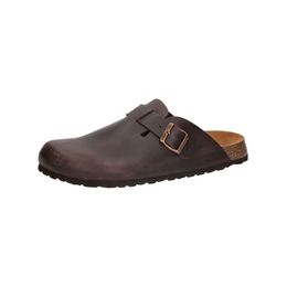 Lico Pantolette "Bioline Clog Leather" in Braun | Gr.: 36