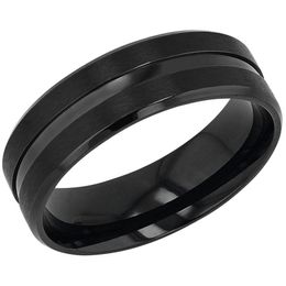 Amor Damen Fingerring "2037292/-93/-94/-95/-96", 60, Edelstahl, schwarz, Edelstahl, Fingerringe