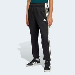 M&auml;dchen Sporthose "STADIUM"schwarz, sanftes wei&szlig;,, Gr. 152, adidas Sportswear, Obermaterial: 59% Polyester, 41% Baumwolle, Hosen