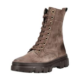 Paul Green Damen Schn&uuml;rstiefelette "Paul Green Stiefelette Veloursleder", Gr. 42,5, braun, Veloursleder, Schuhe