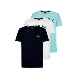 PETROL INDUSTRIES T-Shirt Herren Gr&ouml;&szlig;e M blau / wei&szlig;