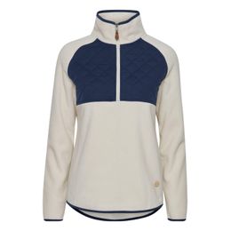 oxmo Damen Troyer "Sweatjacke OXMalita", beige, Gr. L, Obermaterial: 100% Polyester PES., Sweatjacken