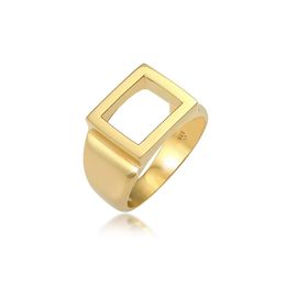 Kuzzoi Ring 925 Sterling Silber Siegelring in Gold | Gr.: 62