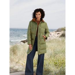 Heine Damen Steppmantel, gr&uuml;n, Gr. 34, 100% Polyester, Besatz:98% Baumwolle, 2% Elasthan, Wattierung:100% Polyester, M&auml;ntel
