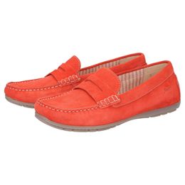 Sioux Damen Slipper "Carmona-700", Gr. 35, rot, Obermaterial: 100% Kalbsveloursleder CAVL. 100% Gummi rubber., Schuhe