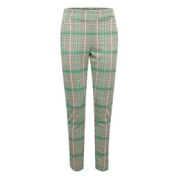 Ichi Hose 'IHKate Check' Damen Gr&ouml;&szlig;e 36 beige / hellbeige / gr&uuml;n / schwarz