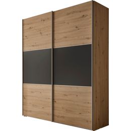 Schwebet&uuml;renschrank STAUD, B:188cm H:222cm T:68cm, braun, Holzwerkstoff, Schr&auml;nke, "Includo, Made in Germany", Mit vier verschiedenen