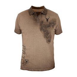 HANGOWEAR Herren T-Shirt "Poloshirt FREDY", braun, Gr. M, Obermaterial: 100% Baumwolle CO., Shirts