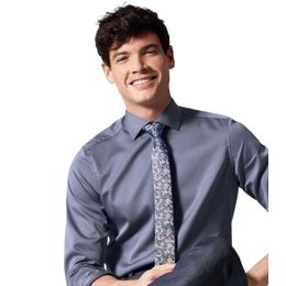 Venti Herren Businesshemd "Venti Businesshemd extra langer Arm 72cm uni", blau, Gr. 41, unifarben, 100% Baumwolle, Hemden
