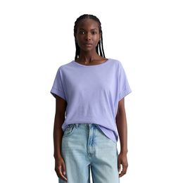 Marc O'Polo Damen T-Shirt "aus Organic Cotton", lila, Basic, Gr. XS, MARC O'POLO DENIM, unifarben, Obermaterial: 100% Baumwolle, Shirts