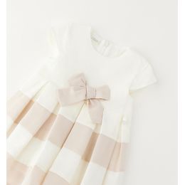 IDO M&auml;dchen Sommerkleid "BABY GIRL SUMMER DRESS", beige, Gr. 68, 64% Leinen, 36% Baumwolle, Kleider