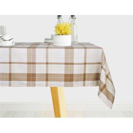 Tischdecke OTTO HOME, B:80cm L:80cm, beige, Polyester, Tischdecken, "Candise", verschiedene Gr&ouml;&szlig;en, Tischdecke, &Uuml;berwurf, Tischdeko, Karomuster