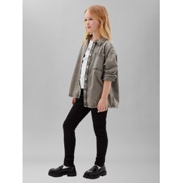 M&auml;dchen Skinny-fit-Jeans "MR SKINNY WASHED BLACK"washed schwarz, Gr. 12, Calvin Klein Jeans, unifarben, Denim/Jeans, Obermaterial: 98% Baumwolle, 2%