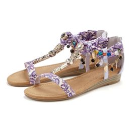 Lascana Damen Sandale "Sommerschuh, Sandalette, offener Schuh", Gr. 40, lila, Obermaterial: 50% Lederimitat, 50% Textilmaterial. Decksohle: 100%