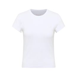 Mustang Damen Kurzarmshirt "Damen Style Addison"wei&szlig;, Gr. S, Jersey, 100% Baumwolle, Shirts
