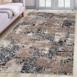 Teppich OTTO HOME, B:160cm H:9mm L:230cm, braun, Kunstfaser, Wohnzimmer, Teppiche, "Janory, Marmor-Optik", mit besonders weichem Flor, Kurzflor,