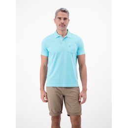 Lerros Herren Poloshirt "Polo in Jersey-Qualit&auml;t mit Brusttasche aus reiner Baumwolle", blau, Gr. L, 100% Baumwolle, Shirts